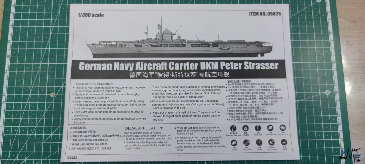 German Navy Aircraft Carrier DKM Peter Strasser - Bausatzvorstellung ...